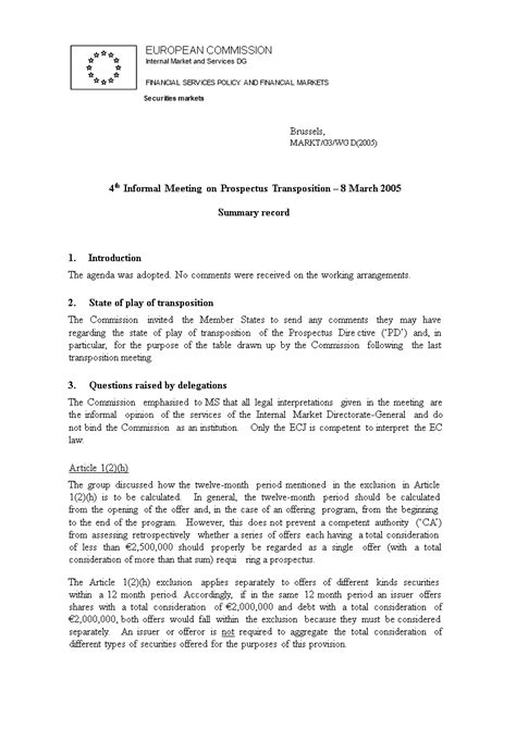 Informal Meeting Minutes Summary Template Simplify Your Record