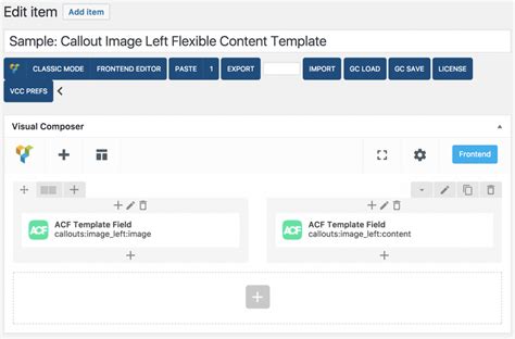 How To Create A Template For Acf Flexible Content With Visual Composer Wp Acf Vc Bridge