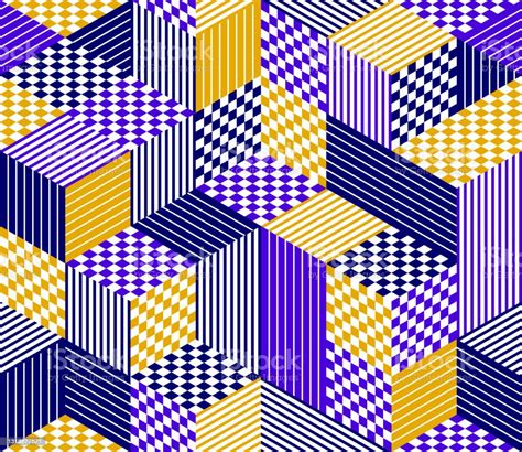 원활한 등방성 마름모와 삼각형 기하학적 패턴 3d 큐브 벡터 타일링 배경 건축 및 구조 벽지 디자인 0명에 대한 스톡 벡터 아트 및 기타 이미지 Istock