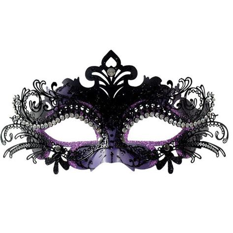 Classy Layer Filigree Masquerade Mask With Clear Rhinestones Black