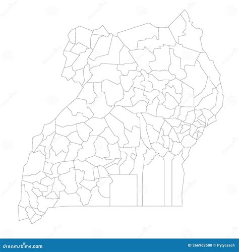 Uganda Political Map Of Administrative Divisions Stock Illustration Illustration Of State