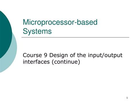 PPT Microprocessor Based Systems PowerPoint Presentation Free Download ID 638809