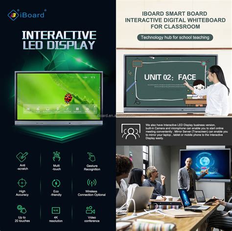 Android 9 0 Smart LED Board Infrared Touch Screen Monitor With Built In Camera And MIC