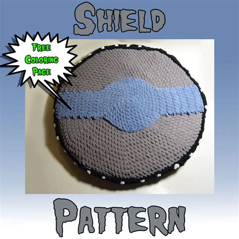 Shield Crochet Pattern Coloring Page Madebyjody666