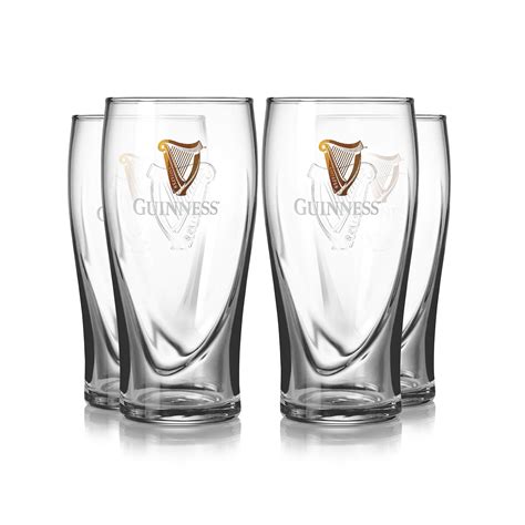 Guinness Pint Glasses 4 Pack Guinness Webstore Uk