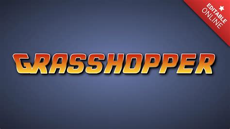 Grasshopper Back To The Past Text Effect Generator