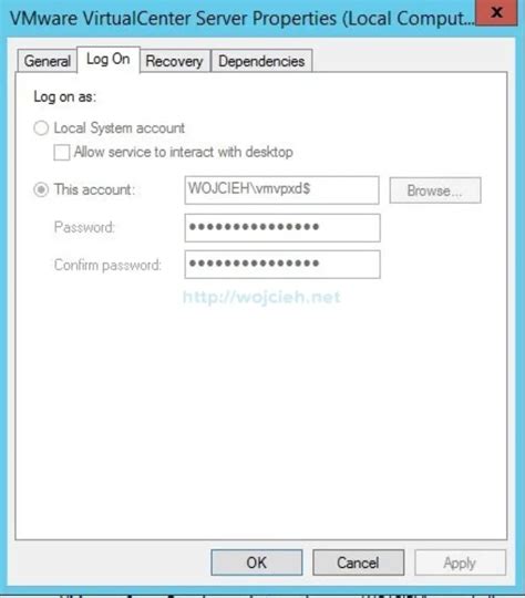 Change Windows Service Log On As User From MSA GMSA To Normal Account