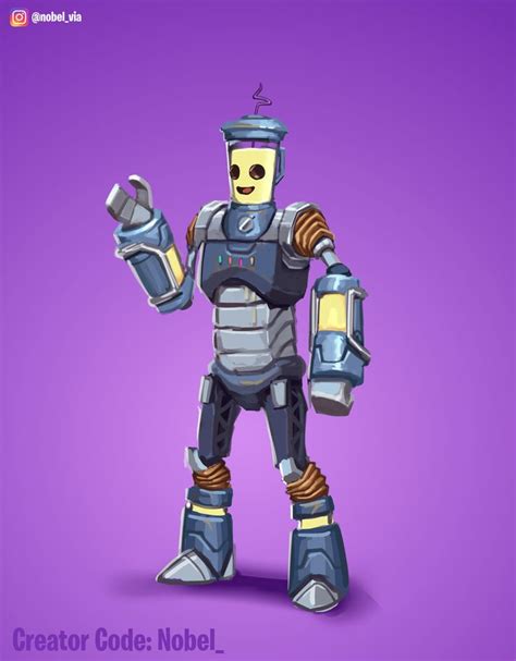 Banana Skin Fortnite Robot Peely 20 Peelynator3000 Fortnite Skin