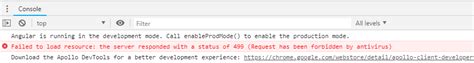 Failed To Load Resource The Server Responded With A Status Of 499