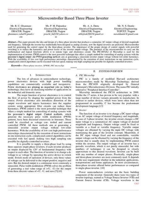 pdf microcontroller based three phase inverter dokumen tips