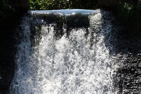 River Overflow Or A Small Dam Overflow Water Supply Stock Image