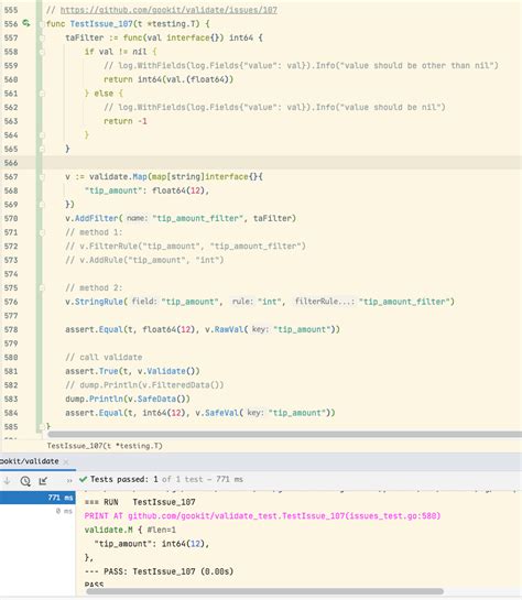 understanding custom filters · issue 107 · gookit validate · github