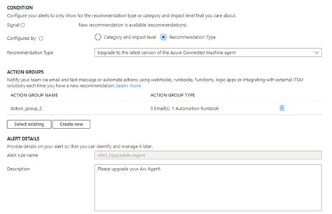 advisor alert not triggering upgrade to the latest version of the