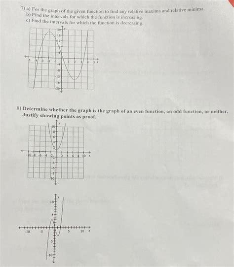 Solved 1 A Determine If The Given Graphs Are Functions B