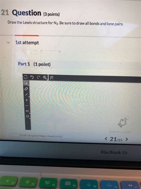 Solved 21 Question 3points Draw The Lewis Structure For Chegg