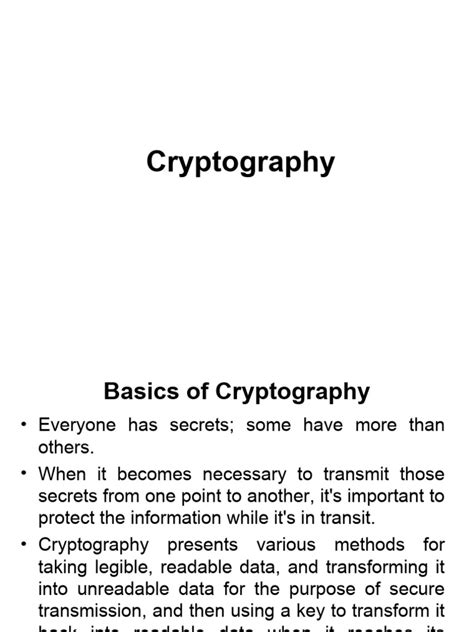 ch 2 cryptography pdf cryptography cryptanalysis