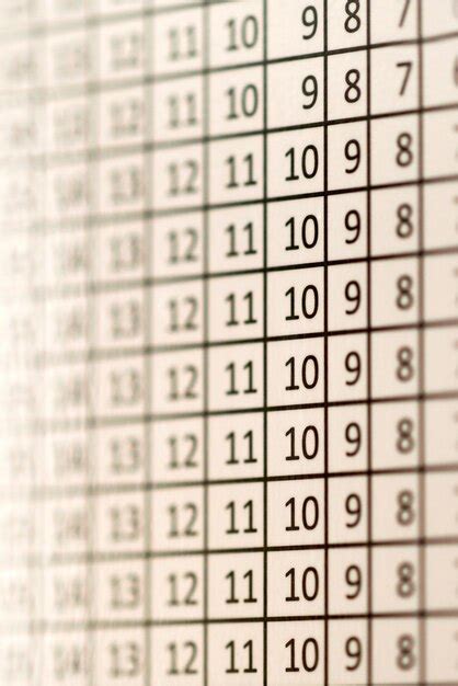 Premium Photo Table With Numbers In The Cells