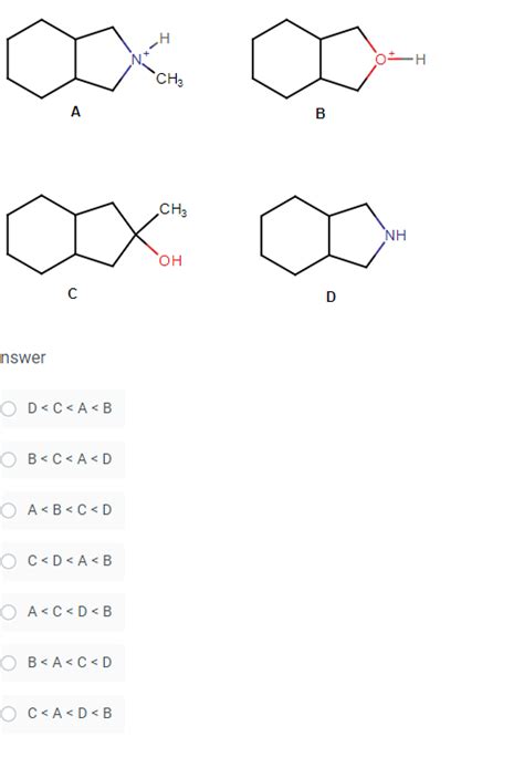 Solved H OEH CH A B CH NH OH с D nswer D Chegg com