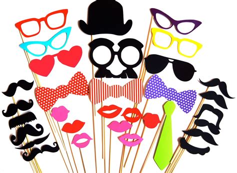 SALE Colorful Photo Booth Props Piece Prop Set