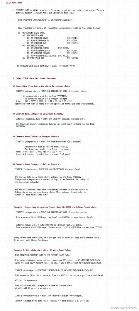 cobol中获取系统dateandtime方法 cobol 时间函数 csdn博客