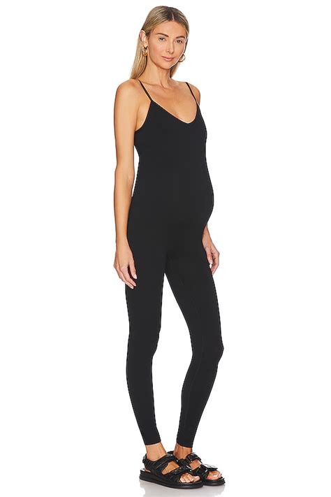 Hatch Maternity Body Rib Unitard In Black Revolve