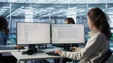 Software Developer Working In Computer Network Security Data Center Technology Stock Footage Ft