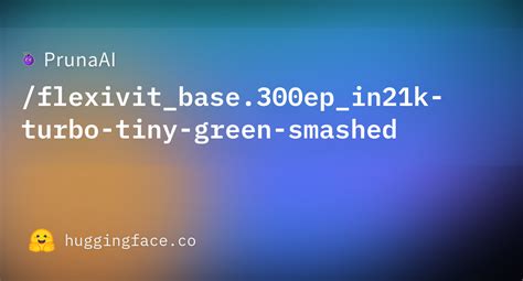 PrunaAI Flexivit Base 300ep In21k Turbo Tiny Green Smashed At Main