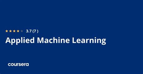 Applied Machine Learning Coursya