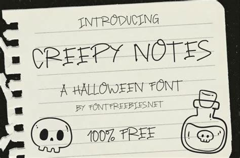 Creepy Notes Font Creative Fonts