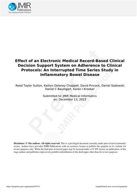 Pdf Effect Of An Electronic Medical Record Based Clinical Decision Support System On Adherence