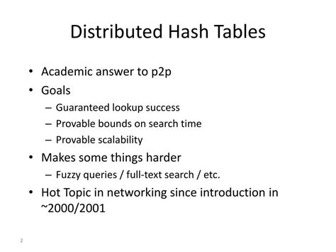 Ppt Distributed Hash Tables Powerpoint Presentation Free Download Id1401171