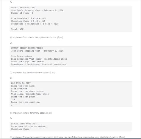 Solved 917 Lab Program Online Shopping Cart Part 2