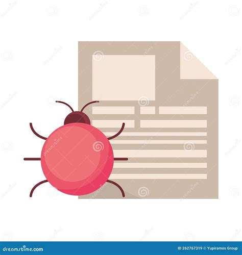 data bug cyber fraud stock vector illustration of safety 262767319