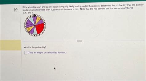 Solved If The Wheel Is Spun And Each Section Is Equally