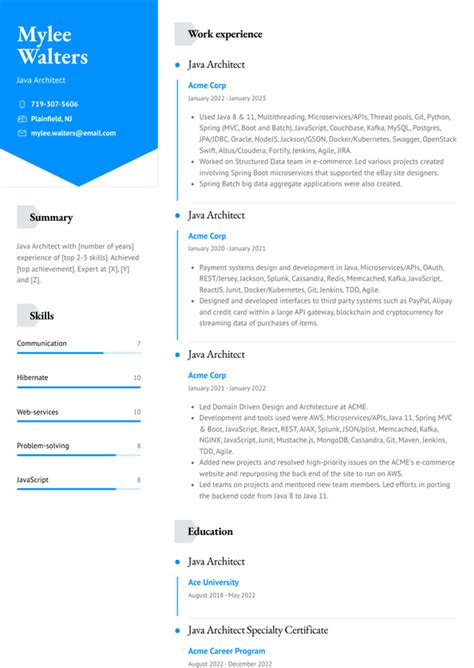 Best Java Architect Resume Examples That Land Jobs
