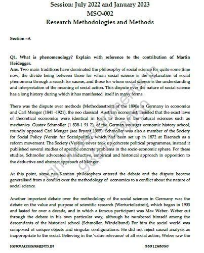 Ignou Mso 01 Solved Assignment 2022 23 English Medium