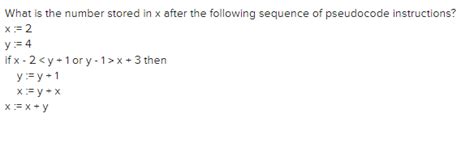 solved what is the number stored in x after the following