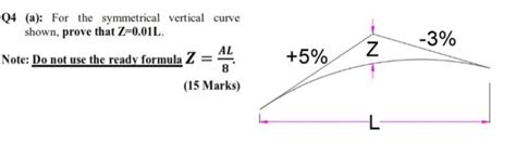 Solved Q4 A For The Symmetrical Vertical Curve Shown