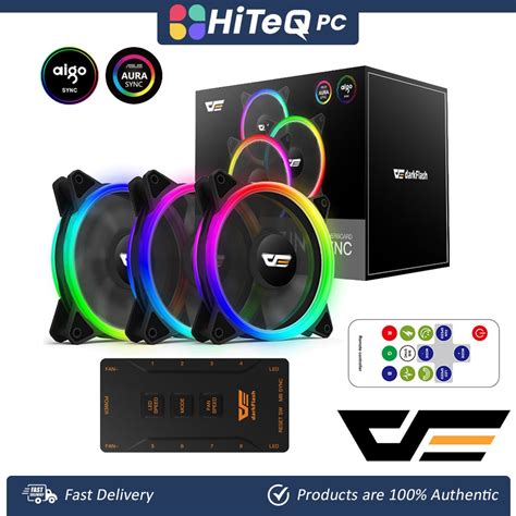 HiteqPC Mm ARGB Fan In Kit W Hub And Controller DarkFlash DR PRO Shopee Philippines