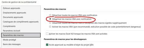 Macros désactivées à chaque ré ouverture du fichier Excel