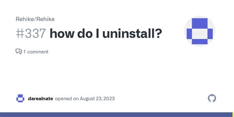 How Do I Uninstall · Issue 337 · Rehikerehike · Github