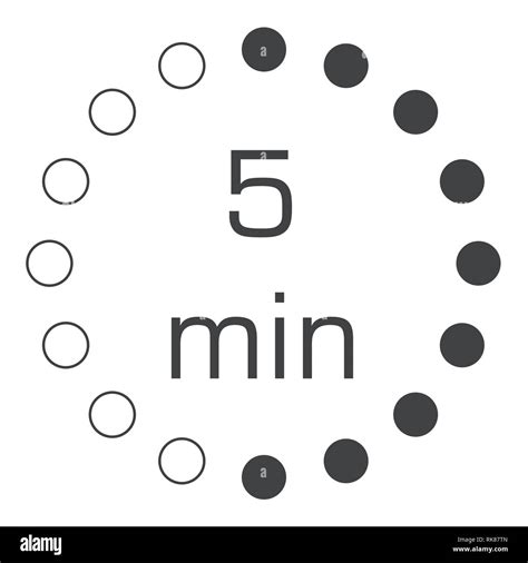 The 5 Minutes Stopwatch Vector Icon Digital Timer Clock And Watch Timer Countdown Symbol