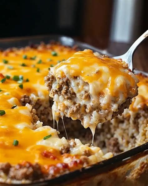 Easy Cheesy Ground Beef And Rice Casserole Recipe Delight Receipster
