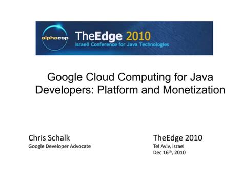 javaedge 2010 cschalk ppt