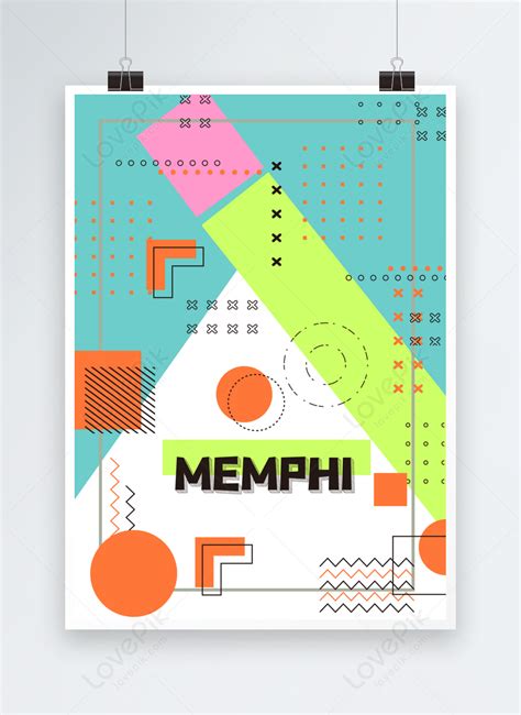 기하학 적 추상 멤 피 스 표지 포스터 이미지 사진 466659352 무료 다운로드