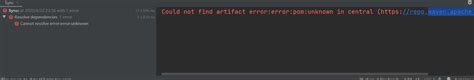Idea的could Not Find Artifact Errorerrorpomunknow这个问题java Csdn问答