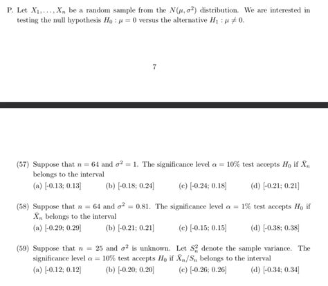 Solved P Let X1 Xn Be A Random Sample From The Chegg Com