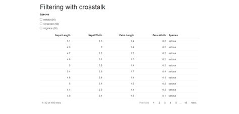 R How To Show Number Of Matching Entries Next To Crosstalk Checkbox