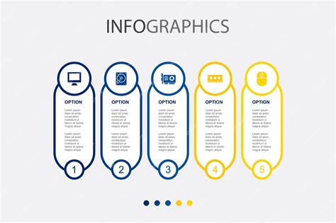 Premium Vector Monitor Hard Drive Gpu Ram Computer Mouse Icons Infographic Design Template