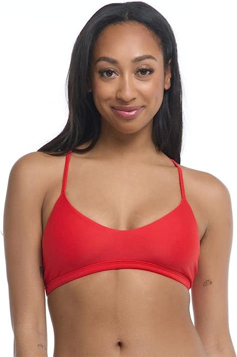 Body Glove Womens Standard Smoothies Ruth Solid Fixed Triangle Bikini Top Swimsuit With